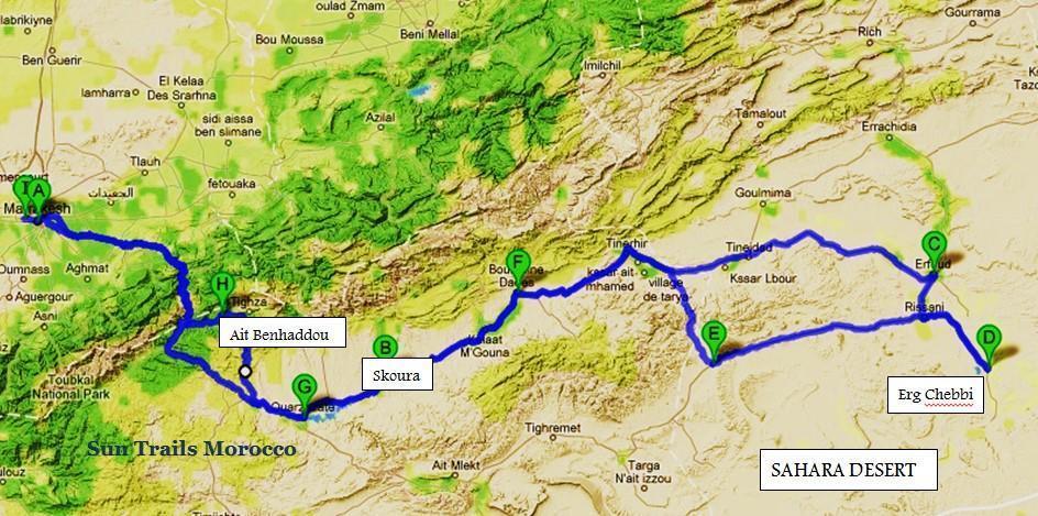 4 day private Morocco tour to Rose Valley & Sahara and back